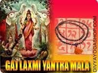 Gaja-Lakshmi yantra mala for success in property, Gaja-Lakshmi yantra ...